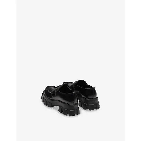 Prada Monolith Leather Loafers