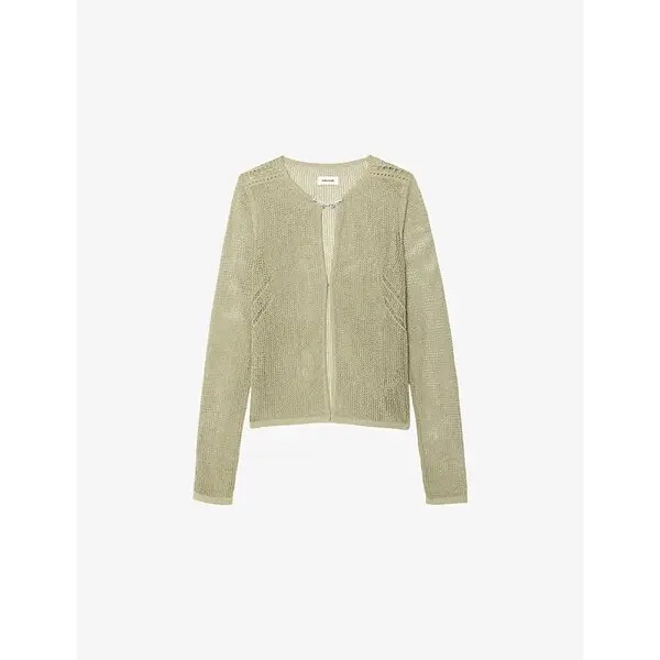 Zadig&Voltaire Open-knit Cotton Cardigan - Tea
