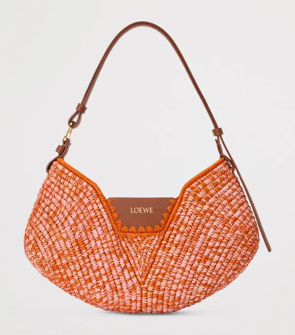 Loewe X Paula's Ibiza Medium Raffia Shoulder Bag