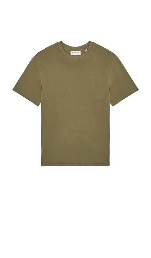 FRAME Short Sleeve Light Cotton Tee In . Also - Sage