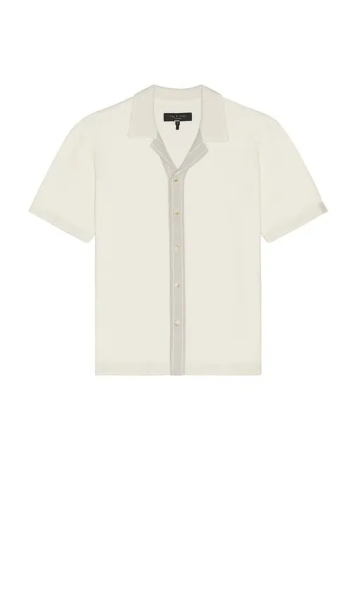 Rag & Bone Blocked Harvey Camp Shirt In . Also - Brown