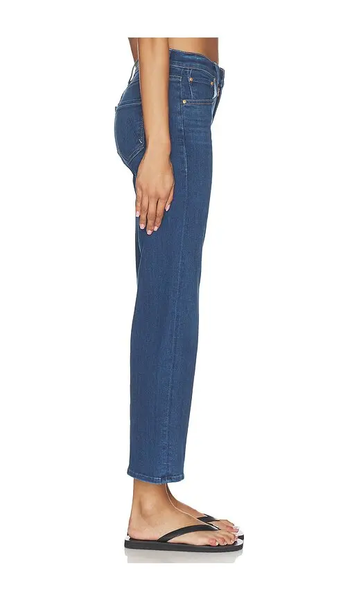 MOTHER Mid Rise Rambler Zip Flood Jeans - Blue
