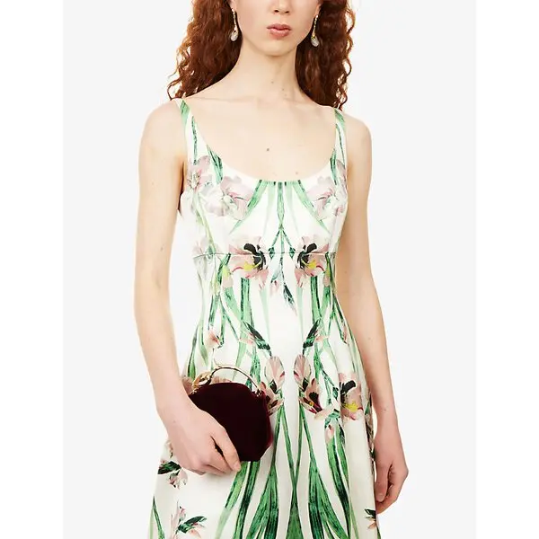 Erdem Micro Bloom Velvet Top-handle Bag - Malbec