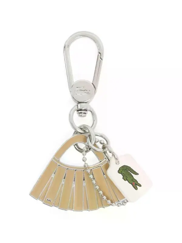 Lacoste Lenglen Charm Keyring - Silver