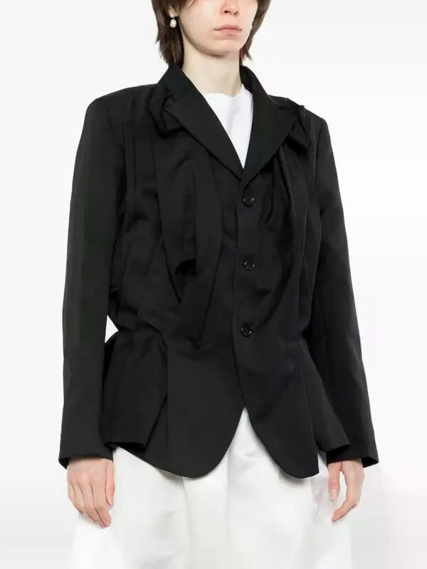 Comme Des Garçons Twill Blazer With Pleated Details