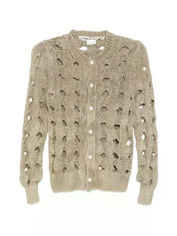 Comme Des Garçons Cut-out Cardigan - Neutrals