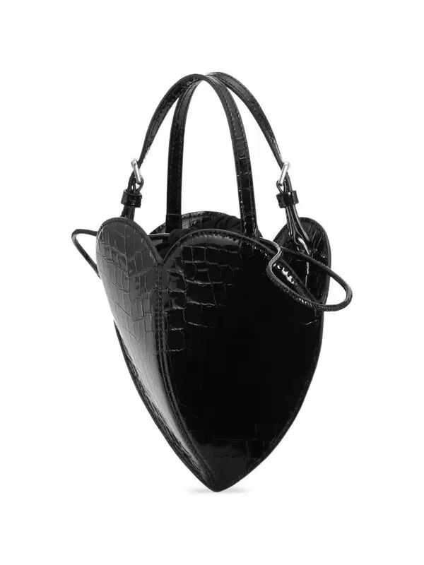 ROTATE BY BIRGER CHRISTENSEN Heart-shape Tote Bag With Crocodile Effect