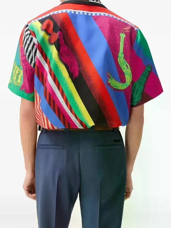 Versace Printed Silk Twill Shirt