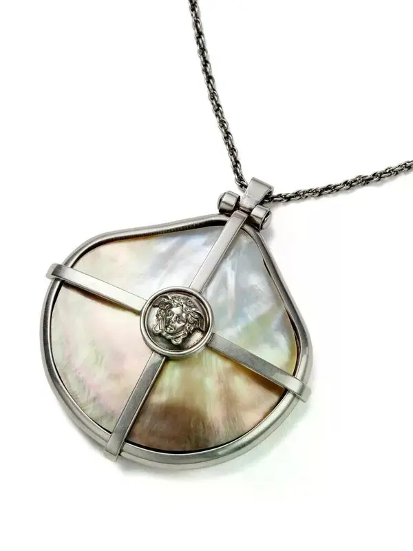 Versace Sea Frames Mother-of-pearl Pendant Necklace