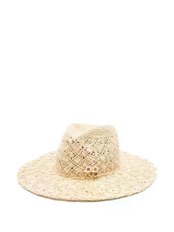 Ruslan Baginskiy Woven Logo-detail Fedora Hat - Neutrals