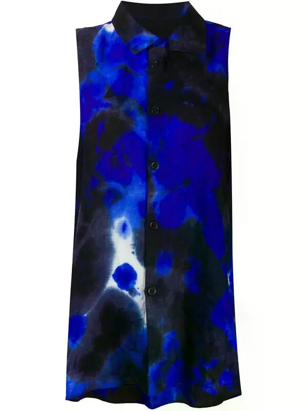 Y’s Longline Tie-dye Shirt - Blue