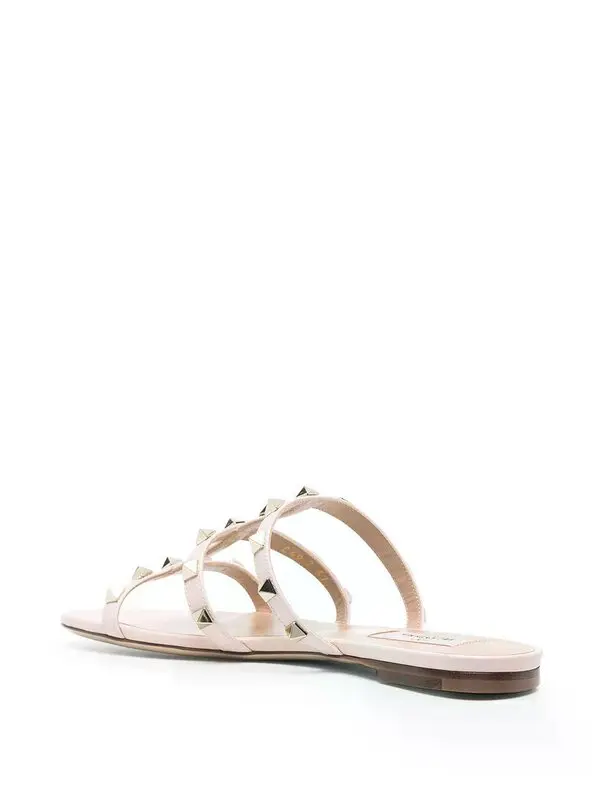 Valentino Garavani Rockstud Flat Sandals - Pink