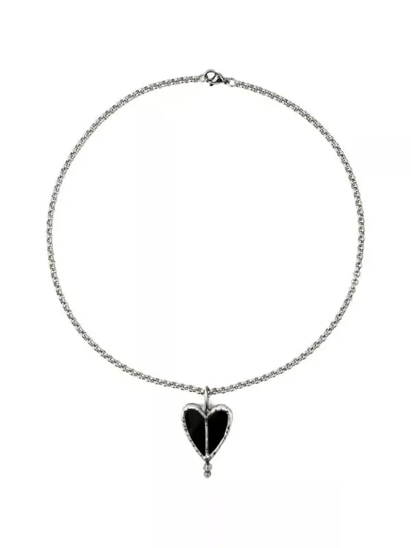 POISONED HEARTS Tone Heart Pendant Necklace
