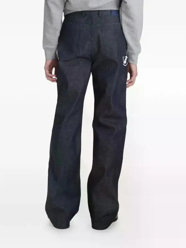 A.p.c. Indigo Denim Jeans With Logo Detail