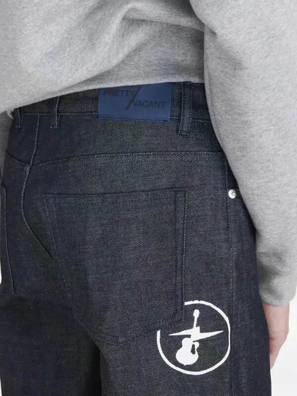 A.p.c. Indigo Denim Jeans With Logo Detail