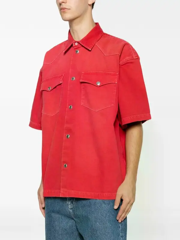 7 For All Mankind Logo-patch Short-sleeve Overshirt