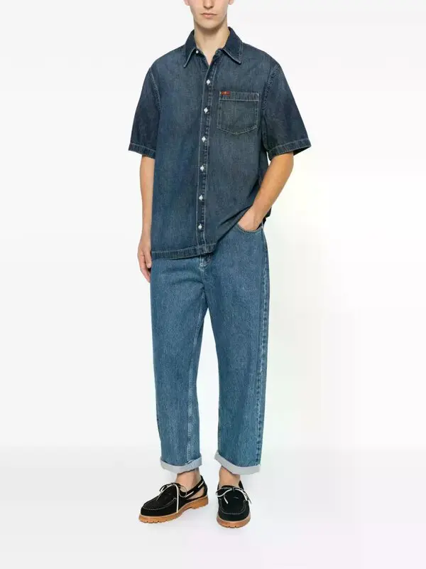 7 For All Mankind Short-sleeve Chest-pocket Shirt