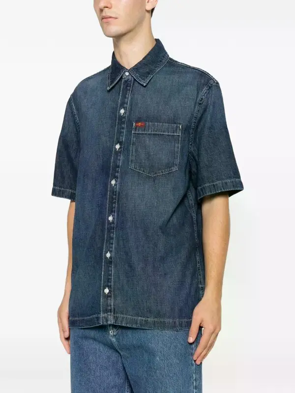 7 For All Mankind Short-sleeve Chest-pocket Shirt