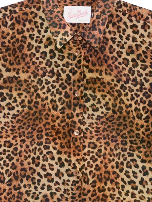 MC2 SAINT BARTH Brigitte Leopard-print Shirt - Brown
