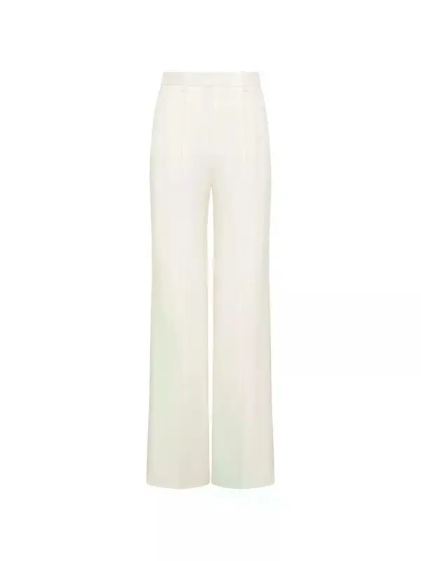 Adam Lippes Ivory Side-slit Trousers