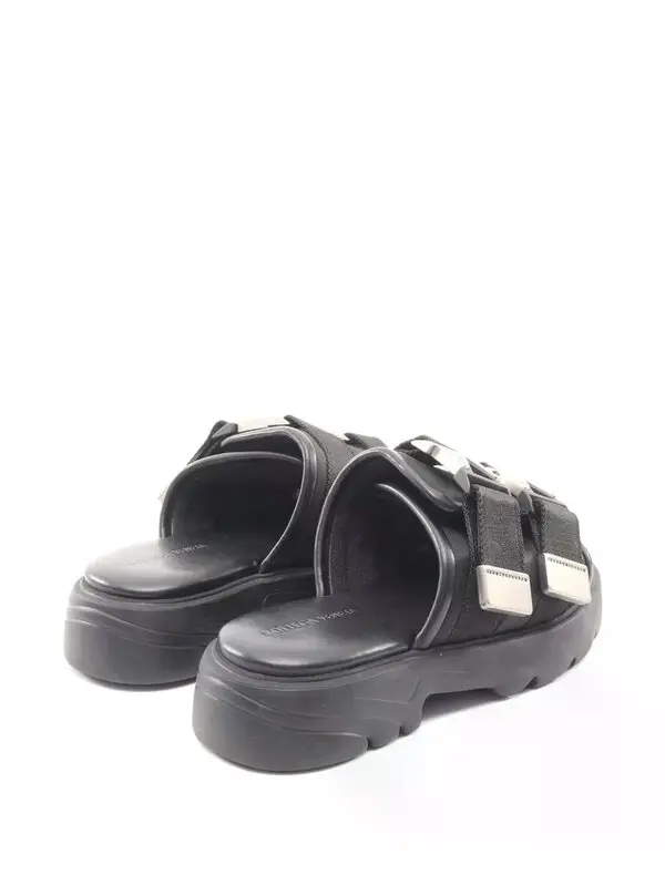 Bottega Veneta Buckled Chunky Rubber Sole Sandals - Black