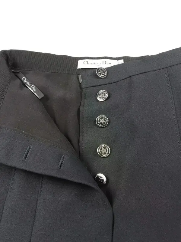 Dior Wool And Silk Blend Pleated Mini Skirt