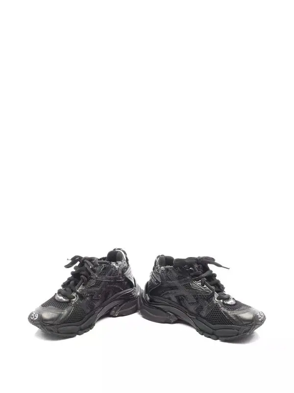 Balenciaga Runner Panelled Sneakers - Black