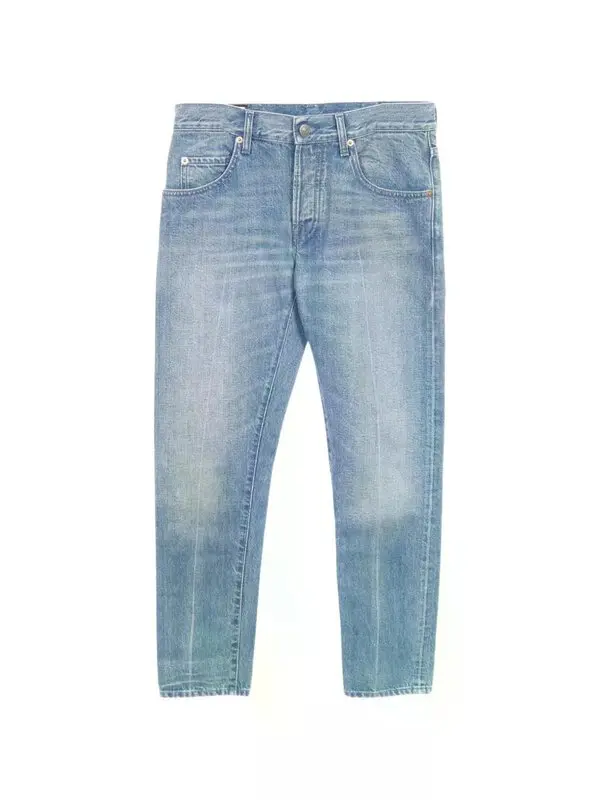 Gucci Strawberry-embroidered Jeans - Blue