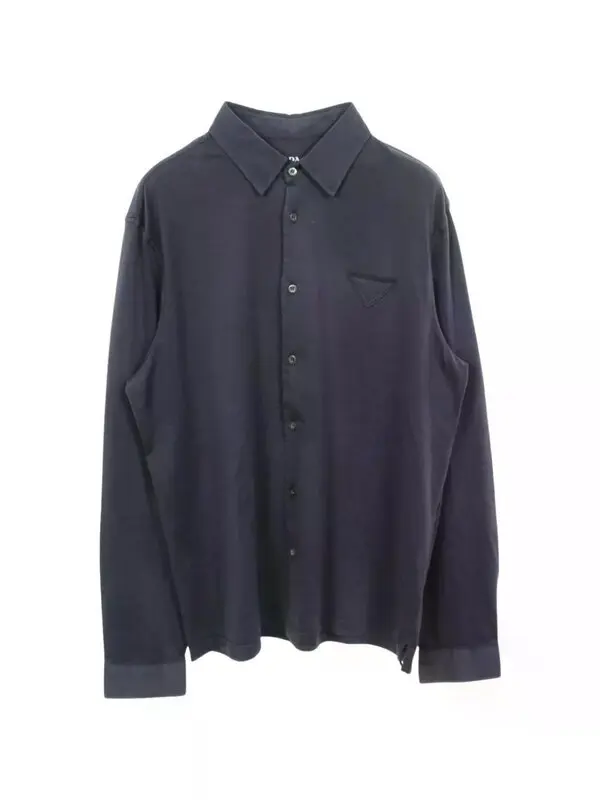 Prada Triangle Logo Long-sleeve Shirt