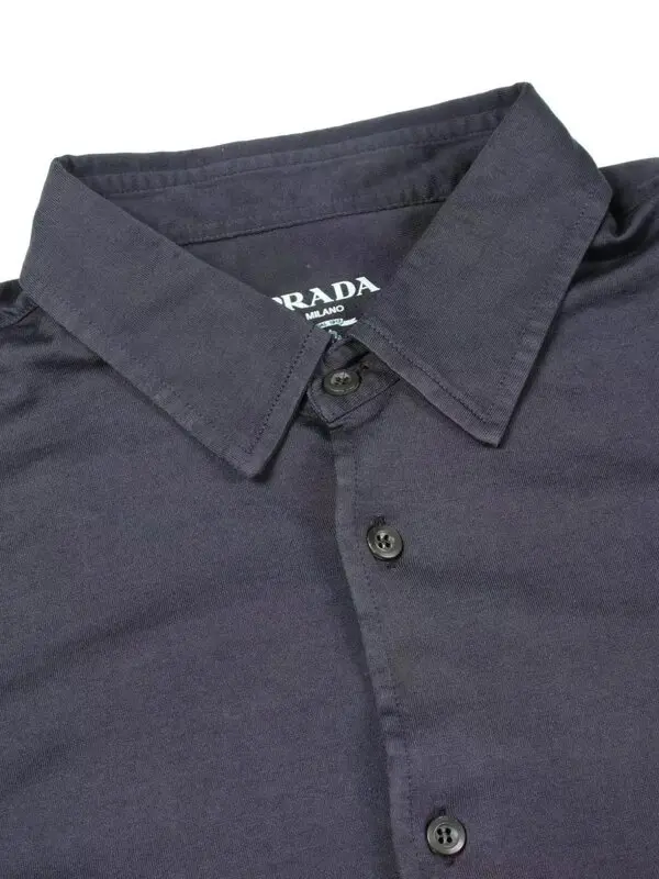 Prada Triangle Logo Long-sleeve Shirt