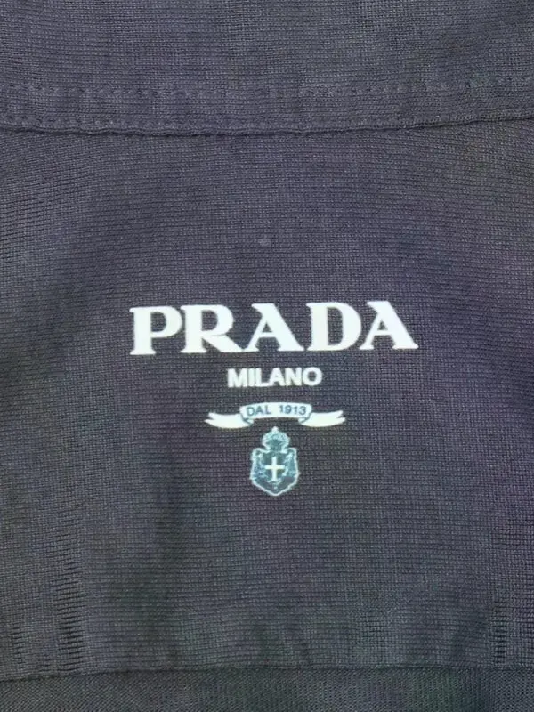 Prada Triangle Logo Long-sleeve Shirt