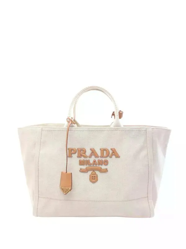 Prada Giardiniere Tote Bag - Neutrals