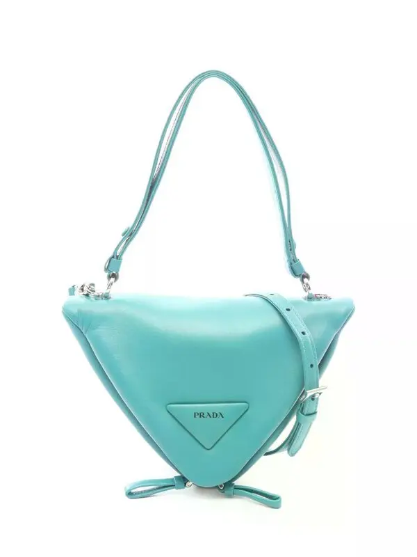Prada 2010s Triangle Leather Two-way Handbag