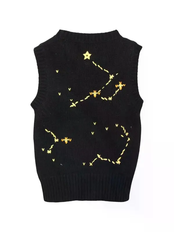 Dior Constellation Knit Vest - Black