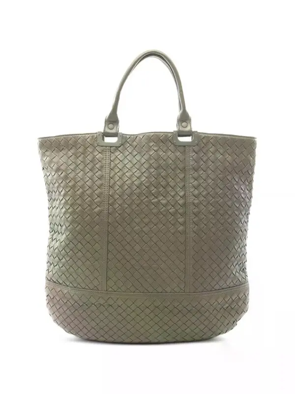 Bottega Veneta 2000s Intrecciato Tote Bag - Green