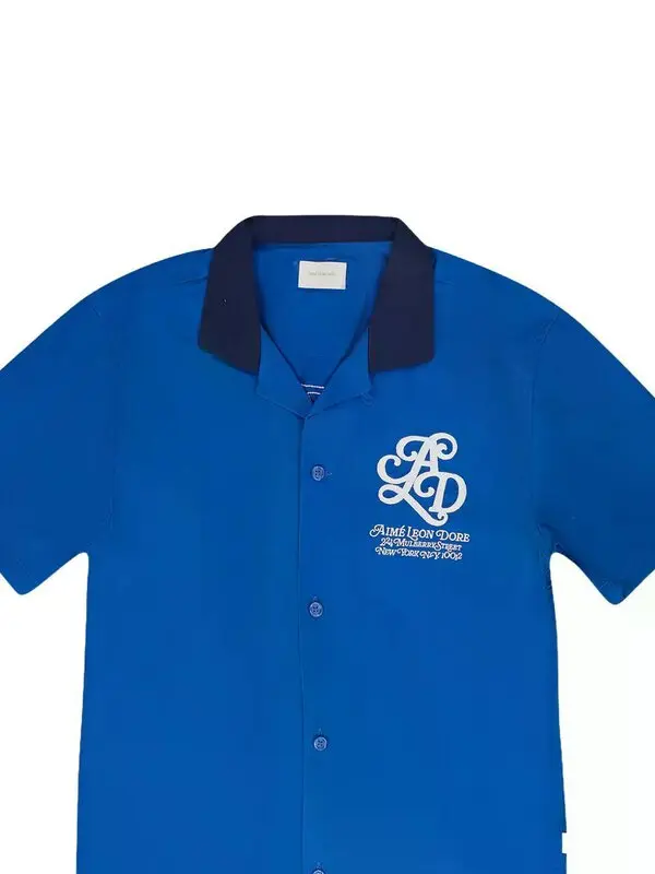 Aimé Leon Dore Logo-print Bowling Shirt - Blue
