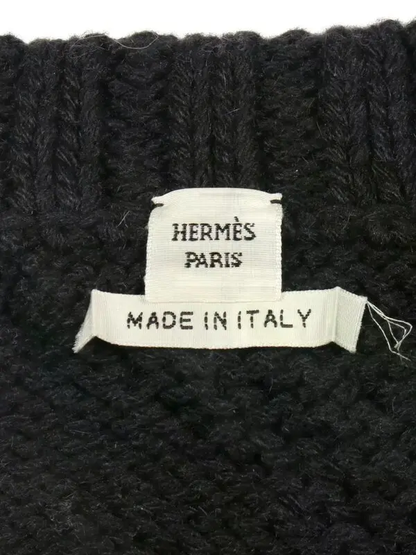 Hermès Cable-knit Zip-up Cardigan