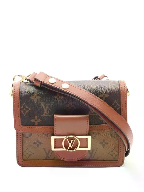 LOUIS VUITTON Dauphine Mini Monogram Reverse Crossbody Bag - Brown