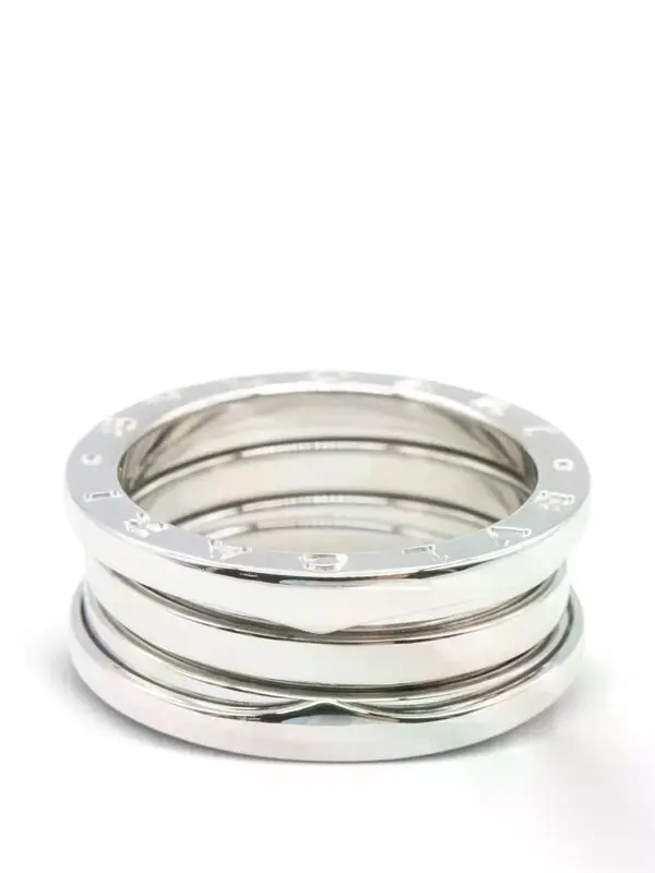 BVLGARI B.zero1 18k White Gold 3-band Ring - Silver