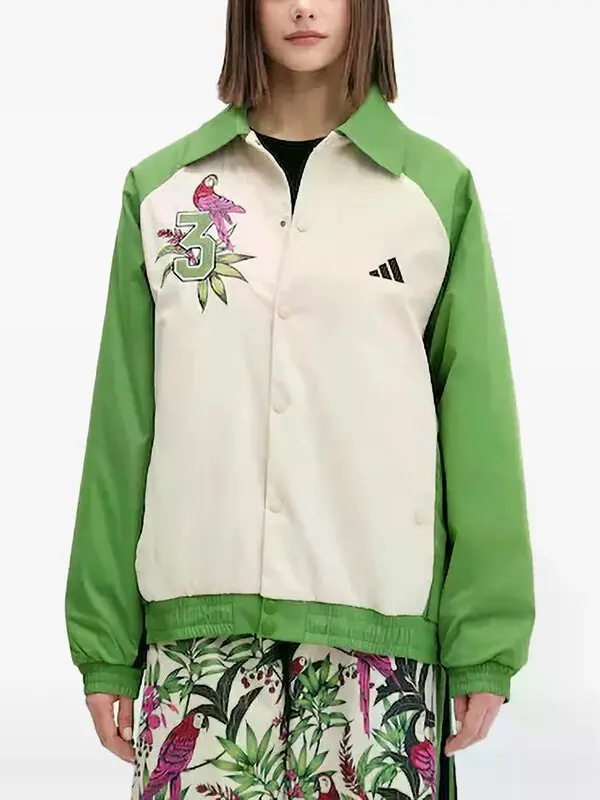 Adidas Farm Rio X Colour-block Jacket With Parrot Embroidery - Neutrals