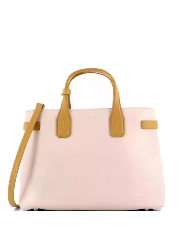 Burberry Banner Leather Medium Tote Bag - Neutrals