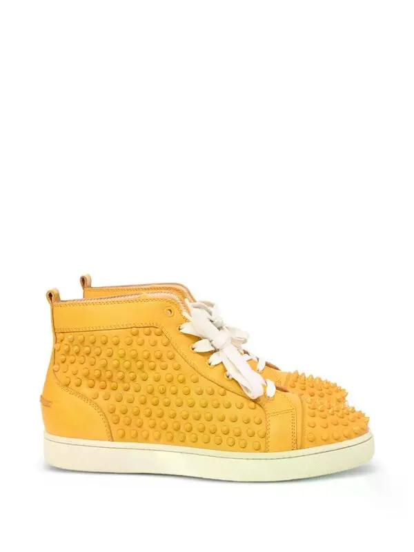 CHRISTIAN LOUBOUTIN Louis Spike High-top Sneakers - Yellow