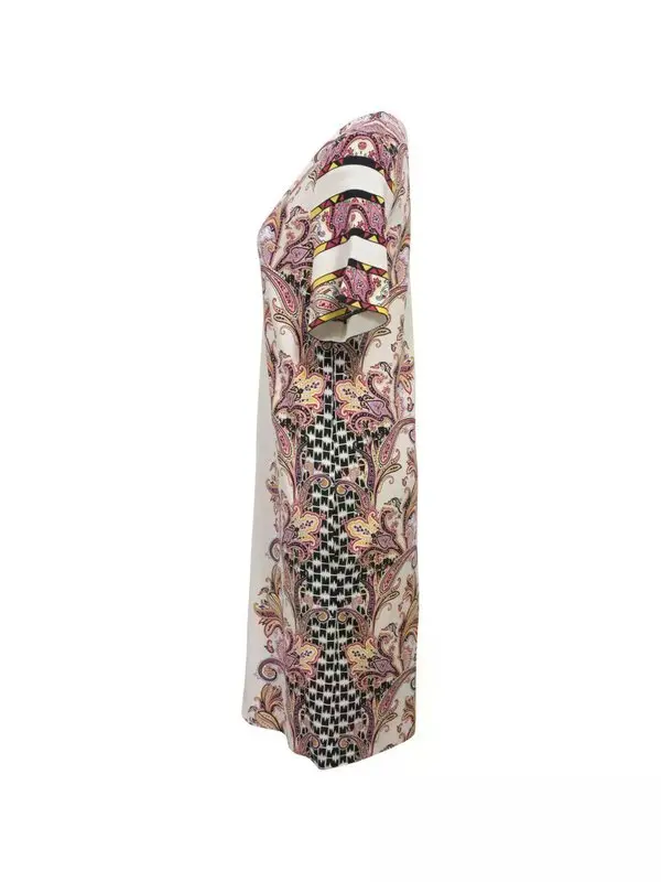 Etro Paisley Print V-neck Shift Dress