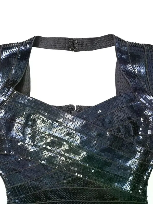 Herve Leger Sequined Bandage Dress