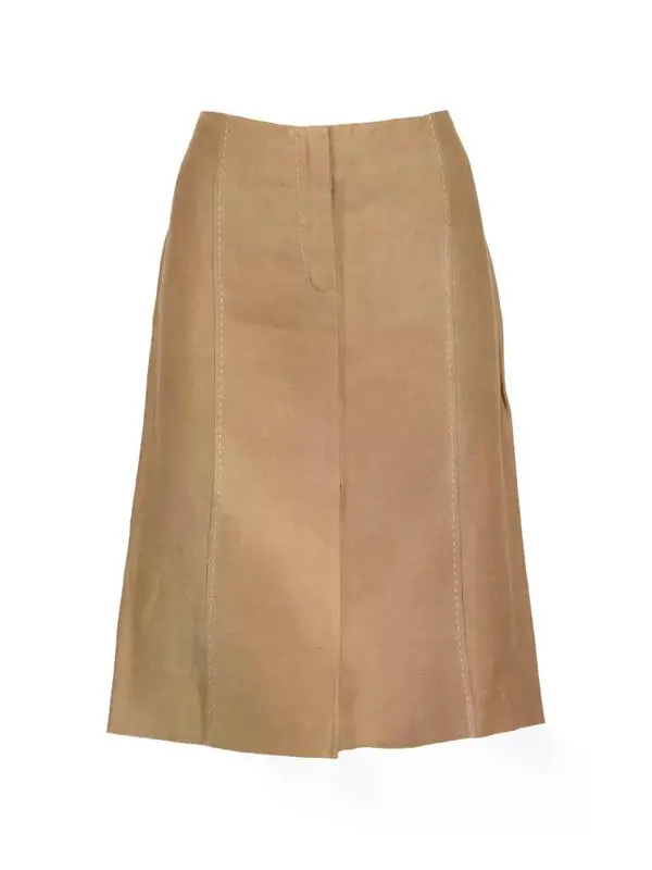 Alberta Ferretti Beige Contrast Stitch Suit