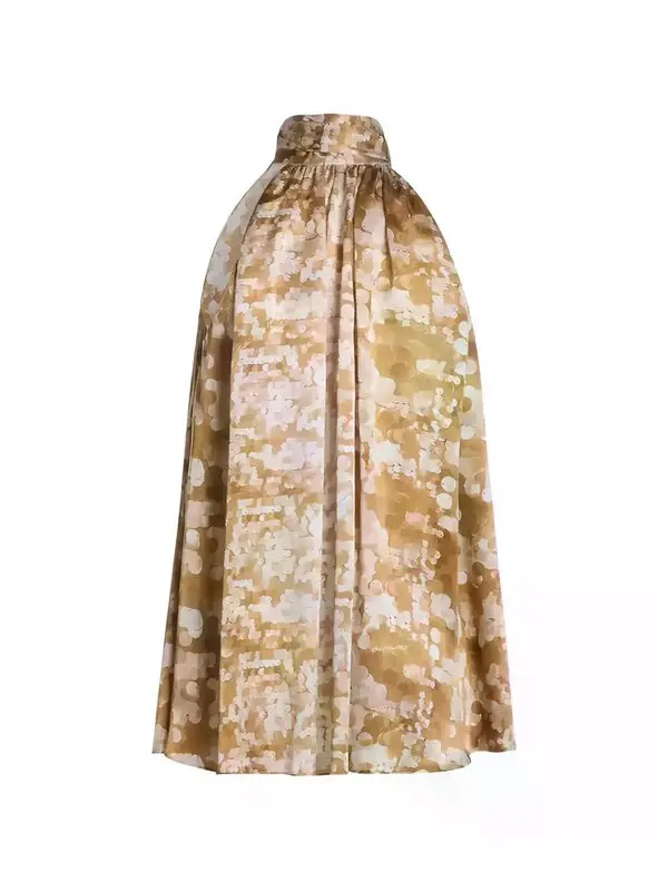 COLLINI MILANO Meg Halterneck Blouse With Pussy-bow Collar