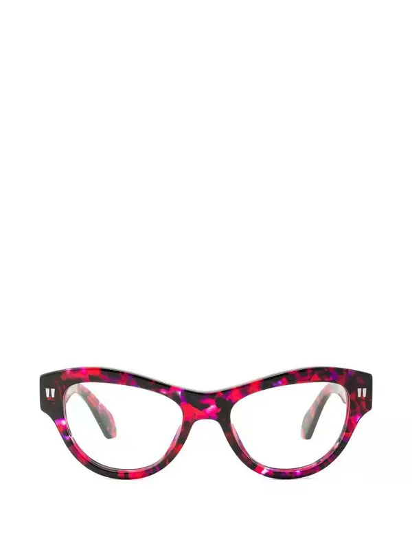 Off-White Cat-eye Frame Glasses - Red