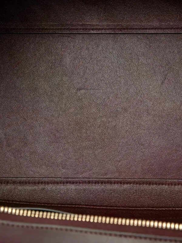 Celine Medium Tricolor Leather Trapeze Satchel - Red