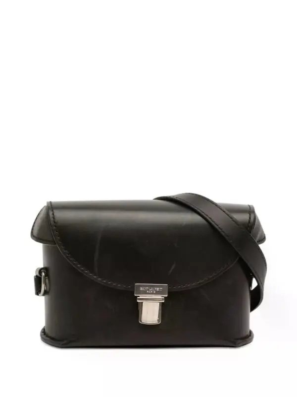 Saint Laurent Leather Box Crossbody Bag - Black