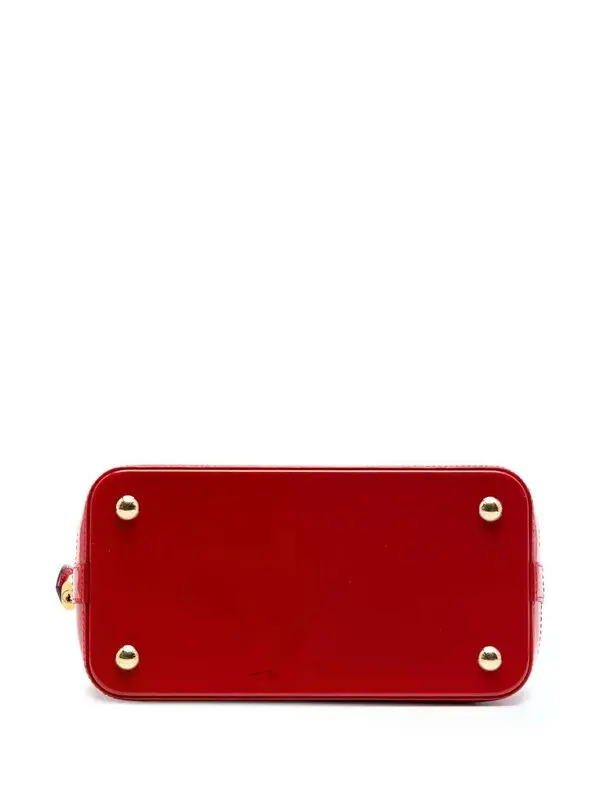 LOUIS VUITTON Monogram Vernis Lockit Pm Handbag - Red